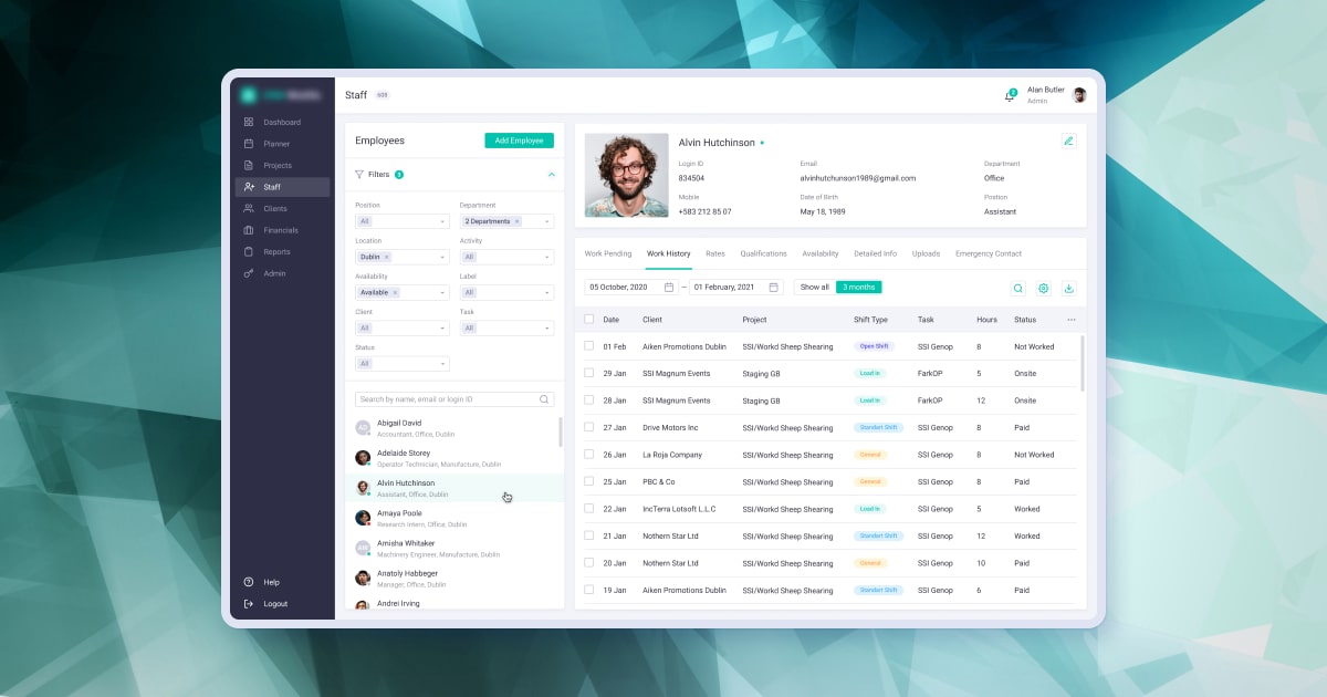Workforce Management System - XB Software