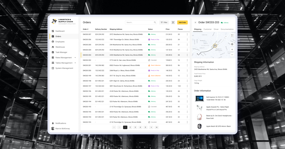 Logistics and Supply Chain Management Application - XB Software